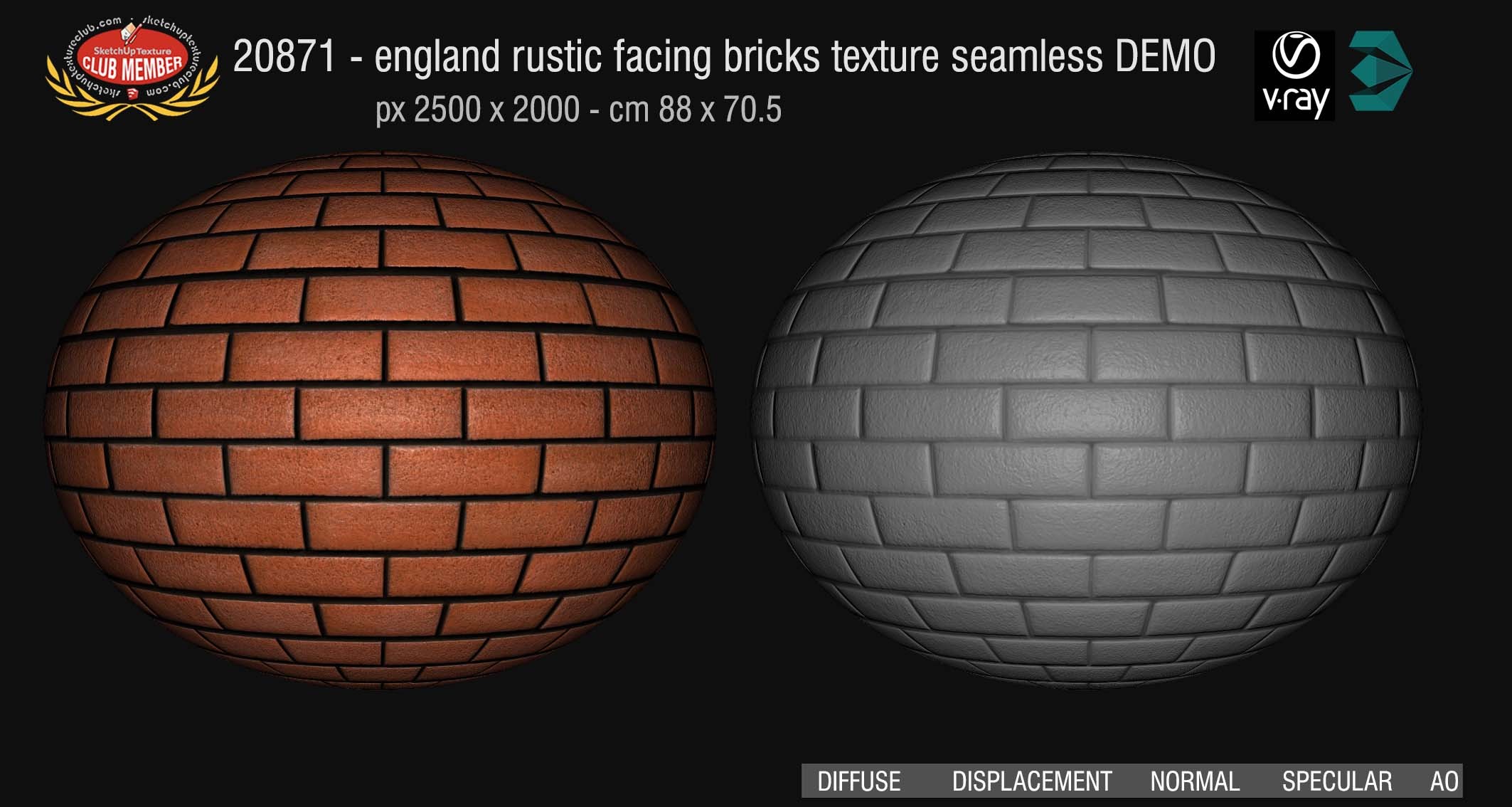 England rustic facing bricks texture seamless 20871