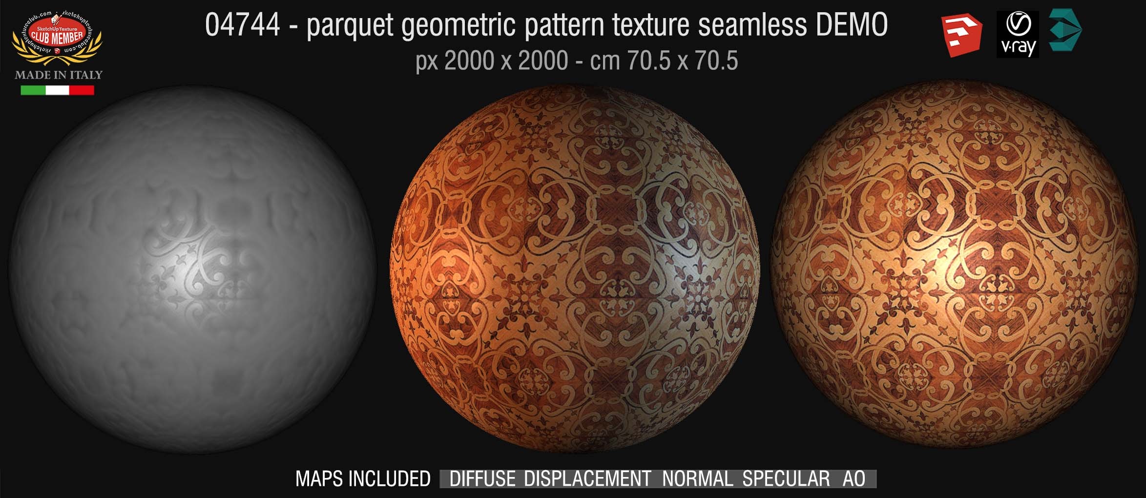 Parquet geometric pattern texture seamless 04744