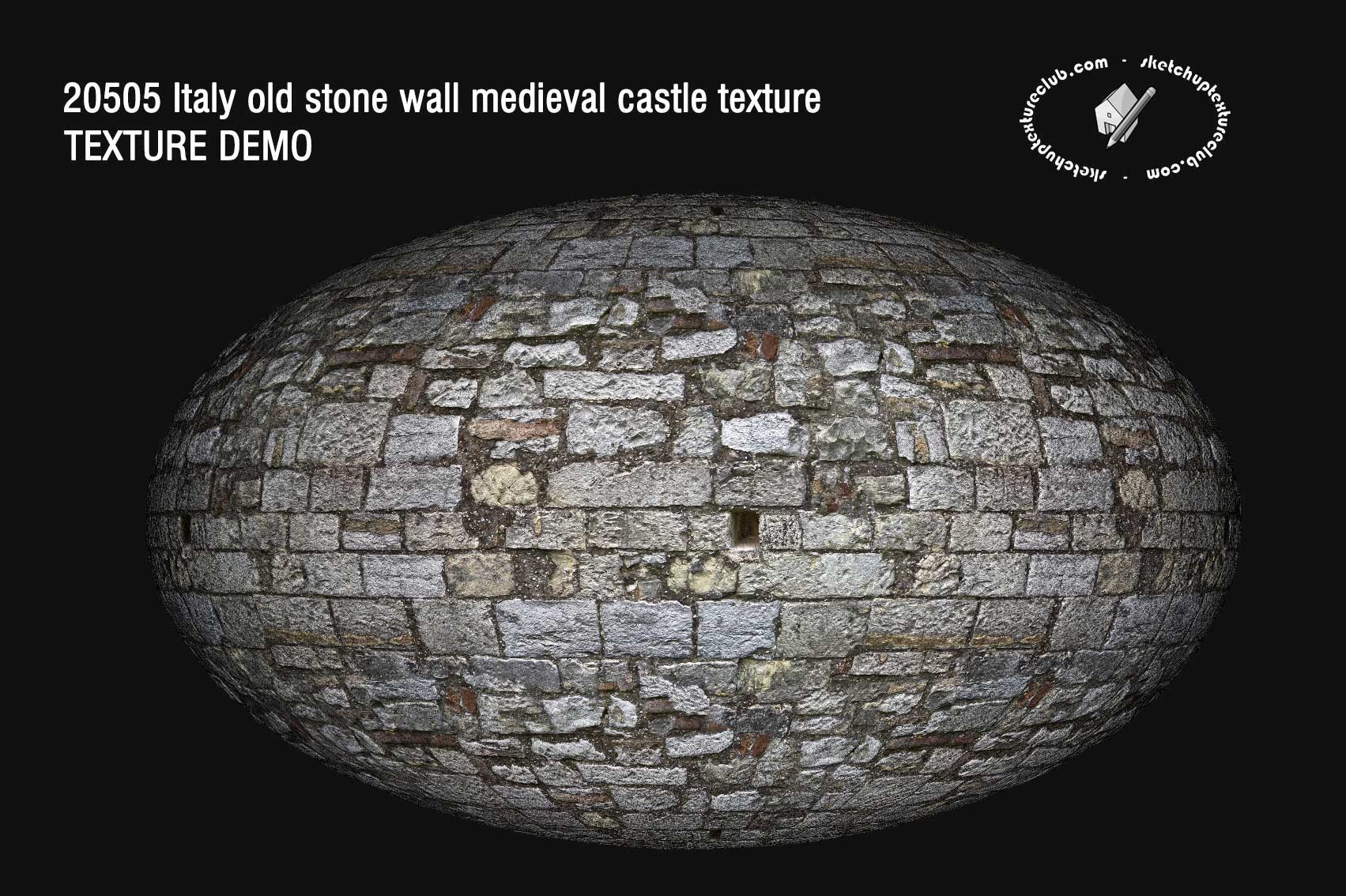 Italy old stone wall medieval castle texture seamless 20505