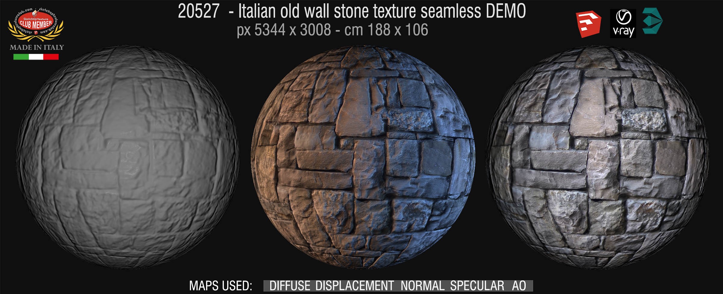 Italy wall stone texture seamless 20527