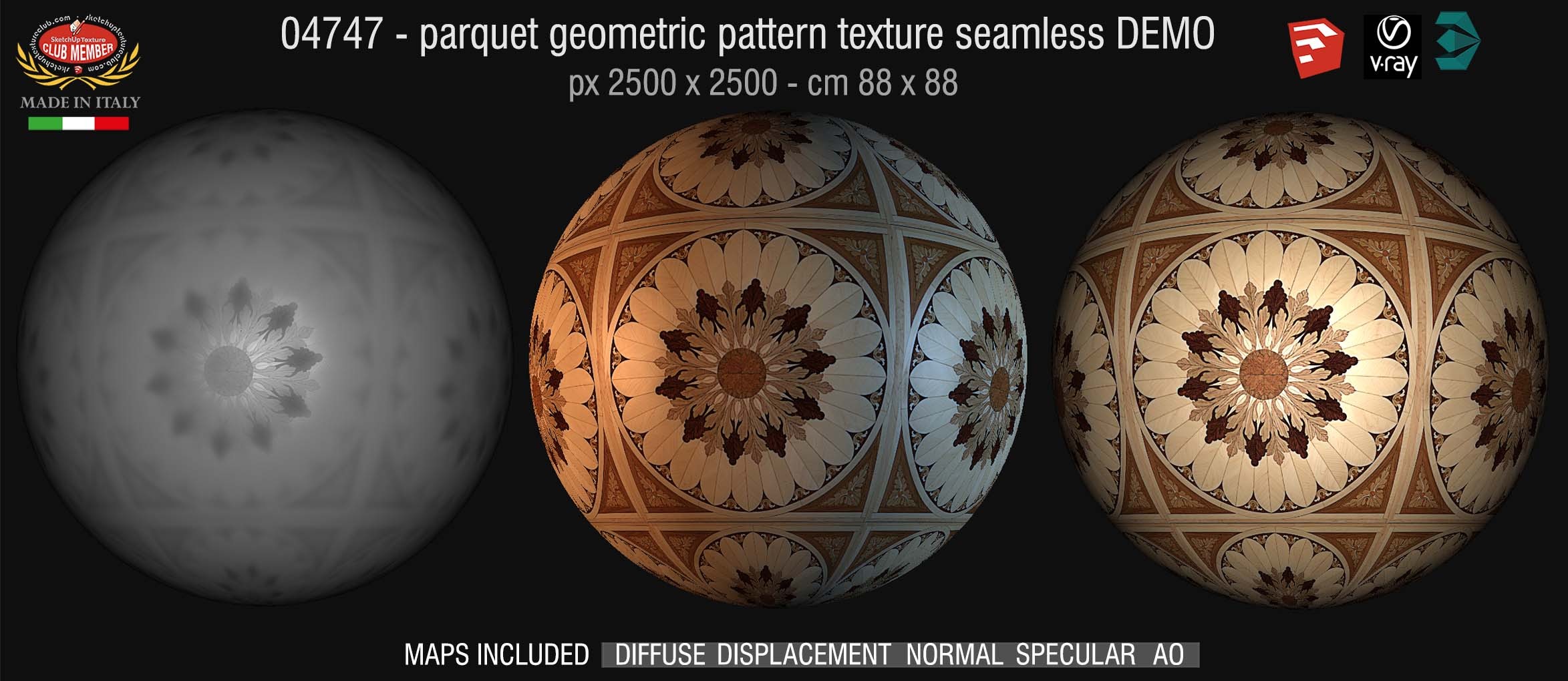 Parquet geometric pattern texture seamless 04747