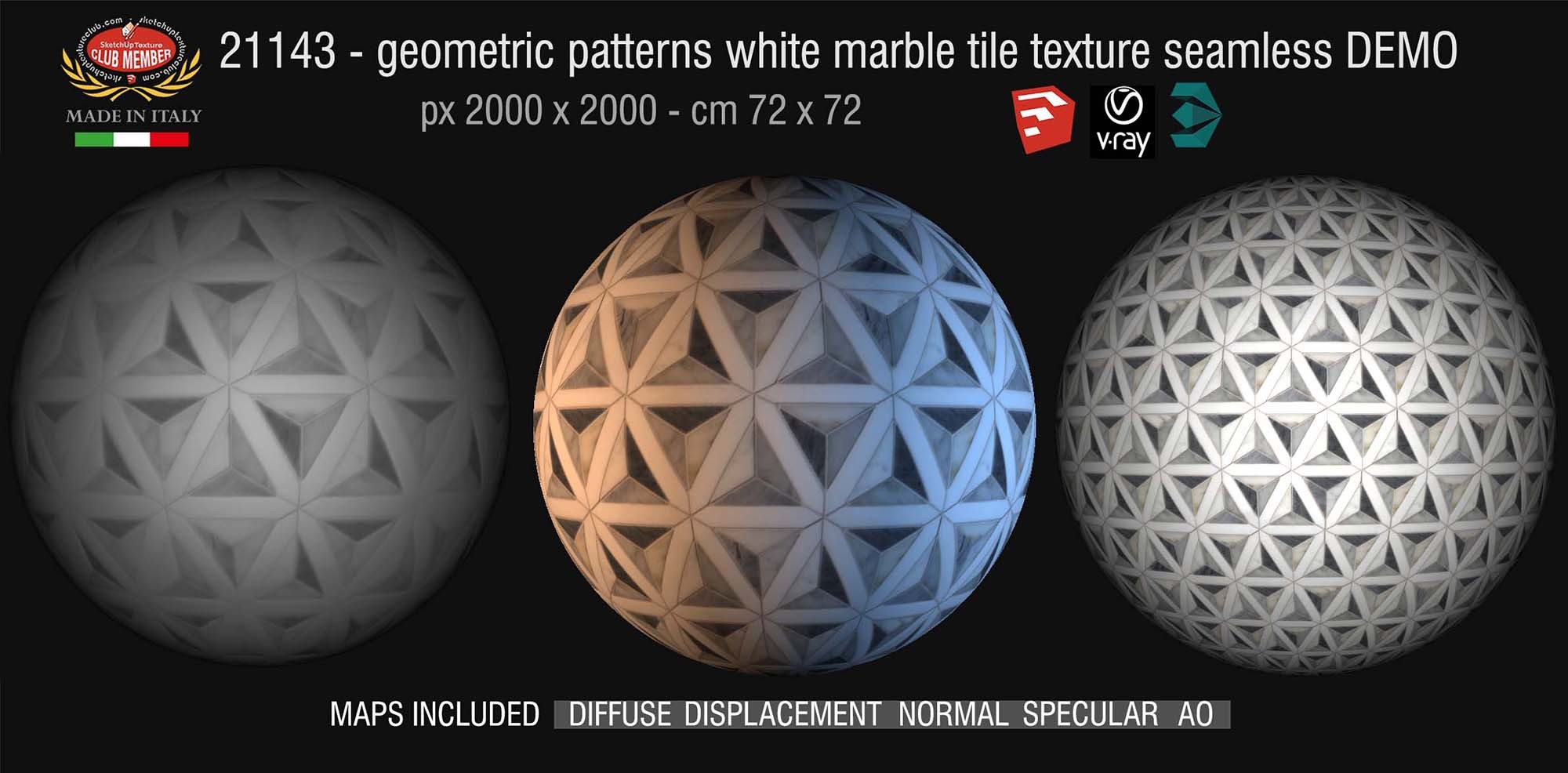 Geometric pattern white marble floor tile texture seamless 21143 Geometric pattern white marble floor tile texture seamless 21143