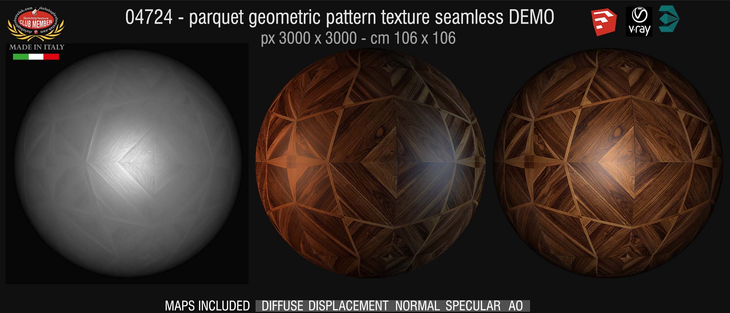 Parquet geometric pattern texture seamless 04724