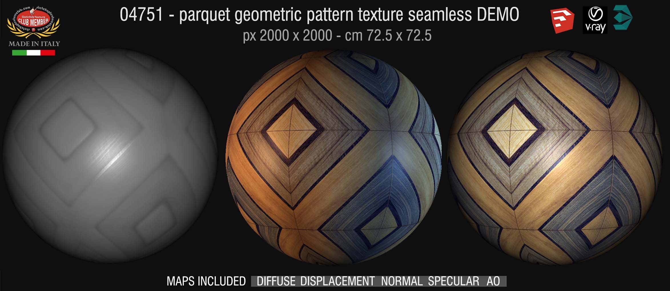 Parquet geometric pattern texture seamless 04751