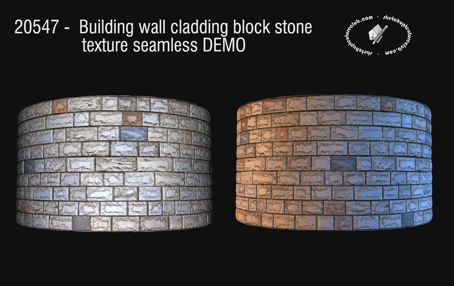 Building wall cladding block stone texture seamless 20547