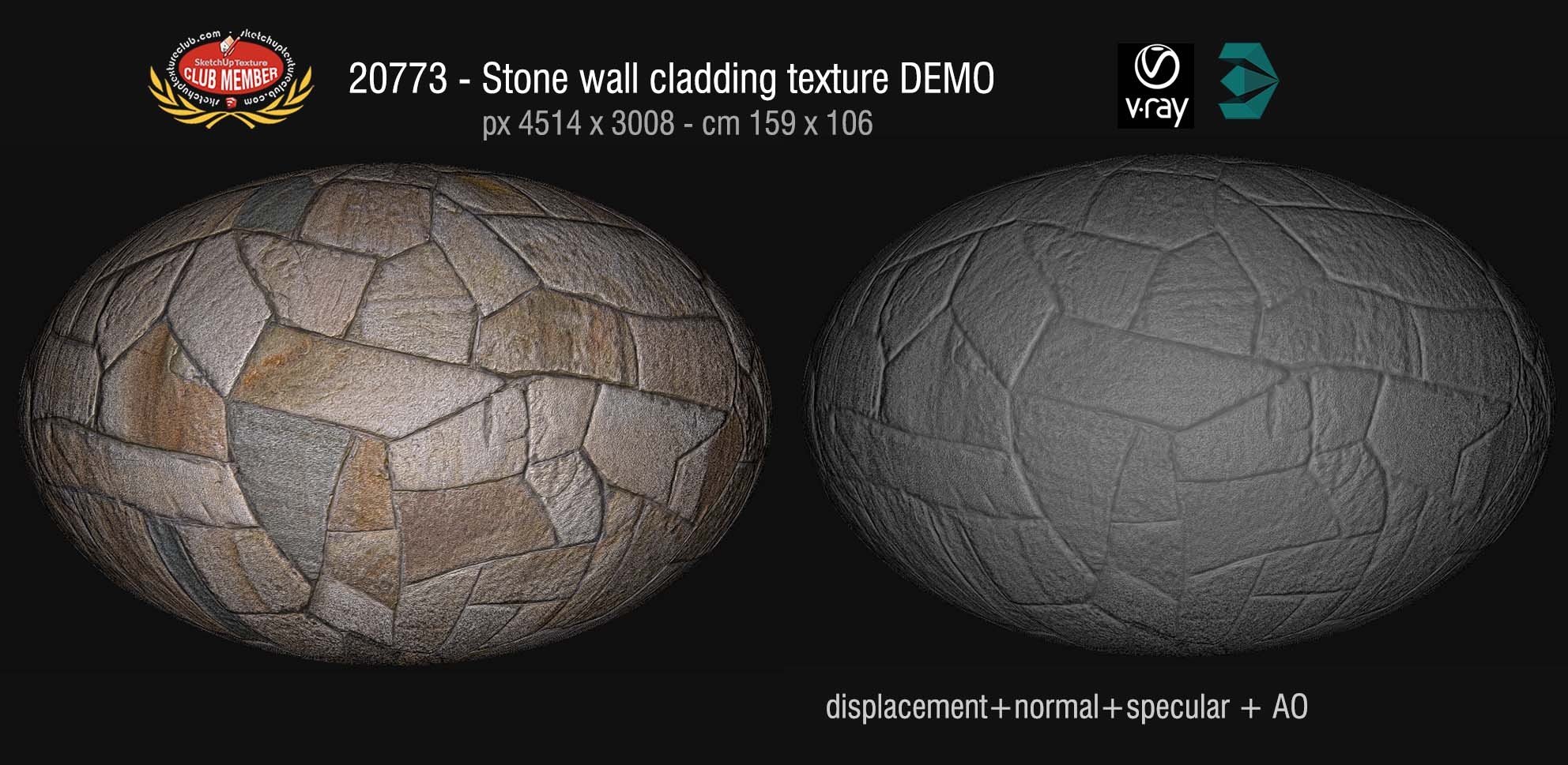 Stones wall cladding texture seamless 20773