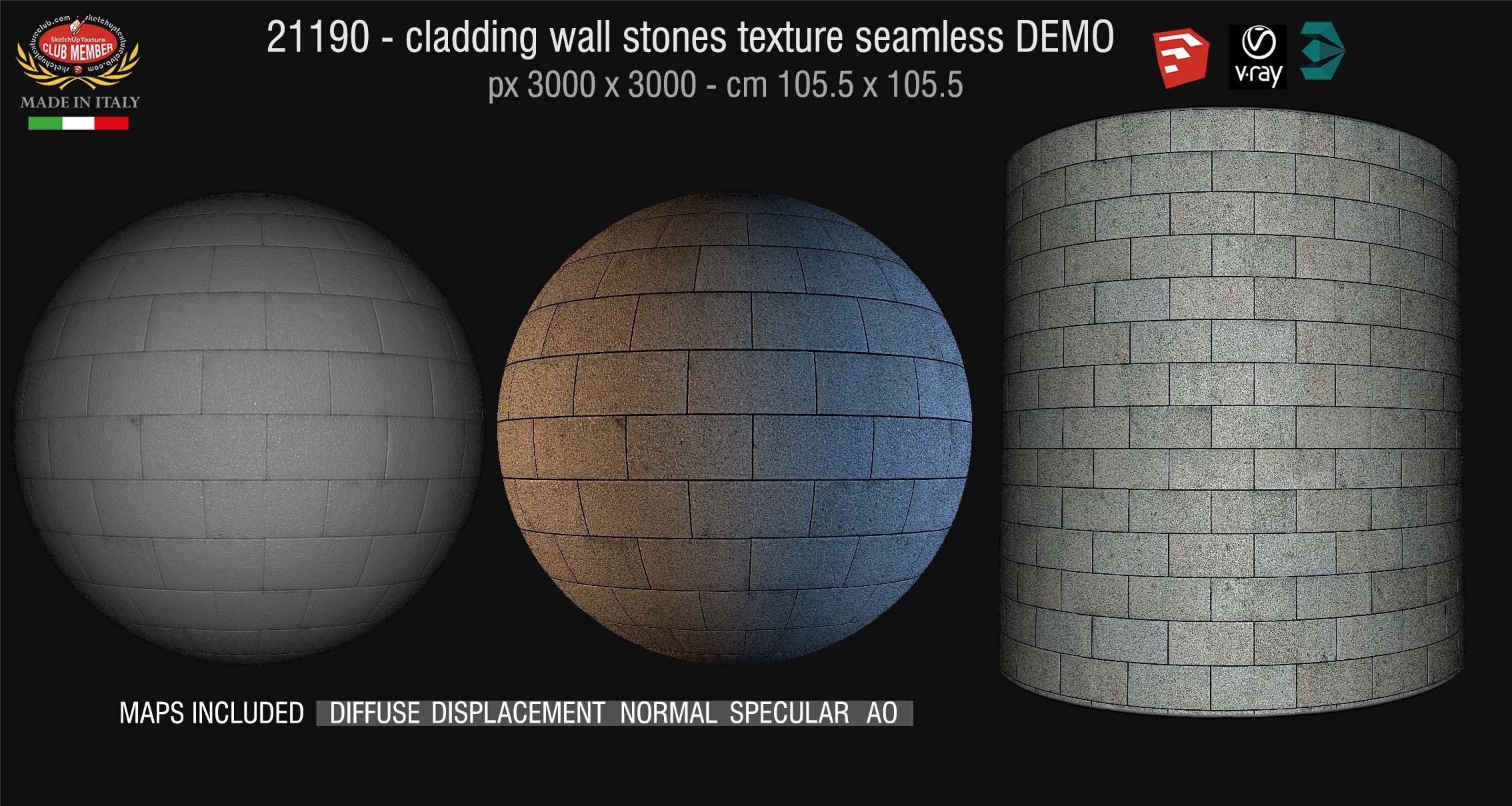 Cladding wall stones texture seamless 21190