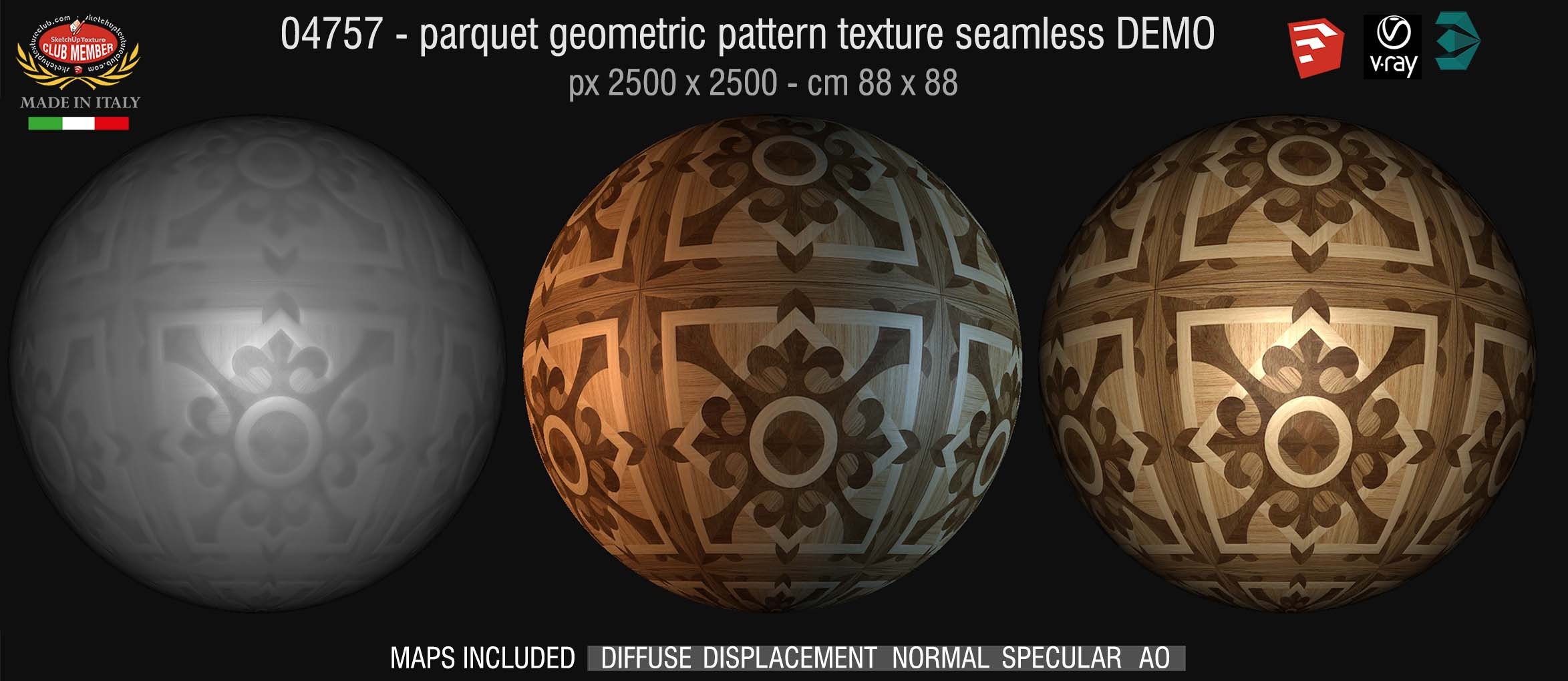 Parquet geometric pattern texture seamless 04757