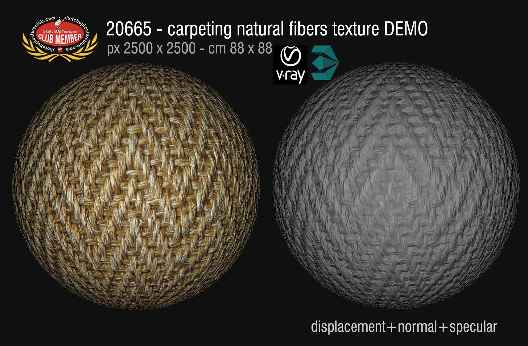 Carpeting natural fibers texture seamless 20665