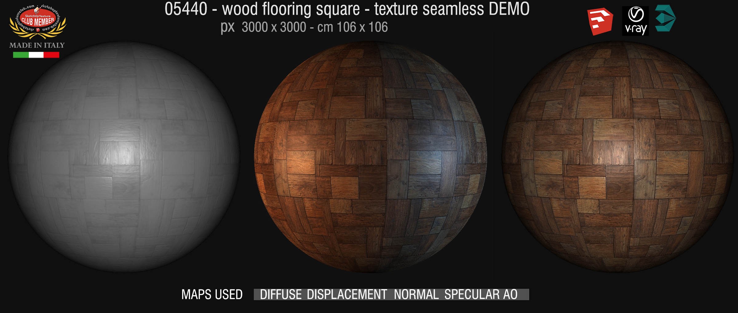 Wood flooring square texture seamless 05440