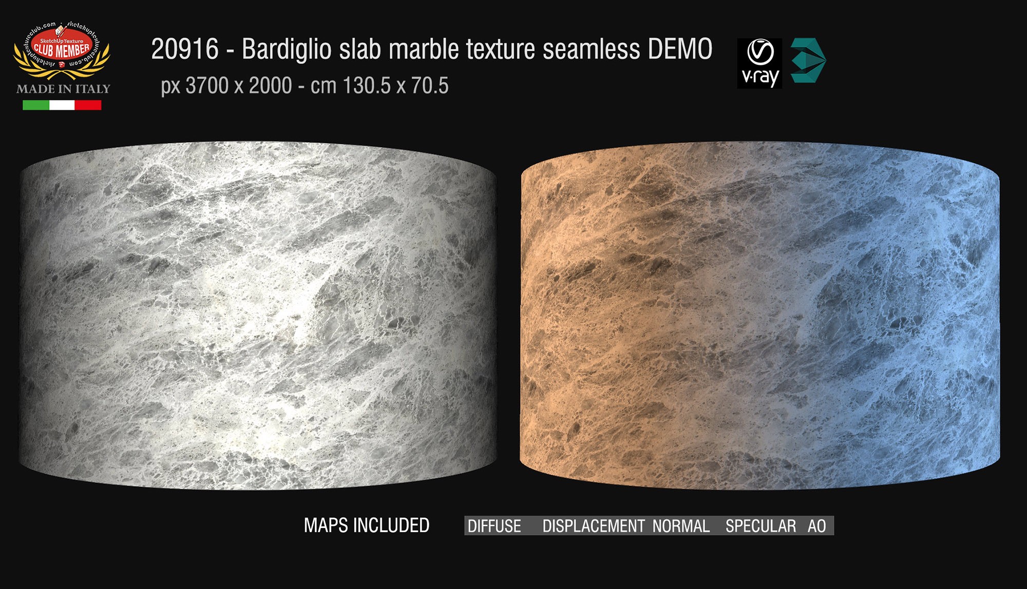 Bardiglio slab marble texture seamless 20916