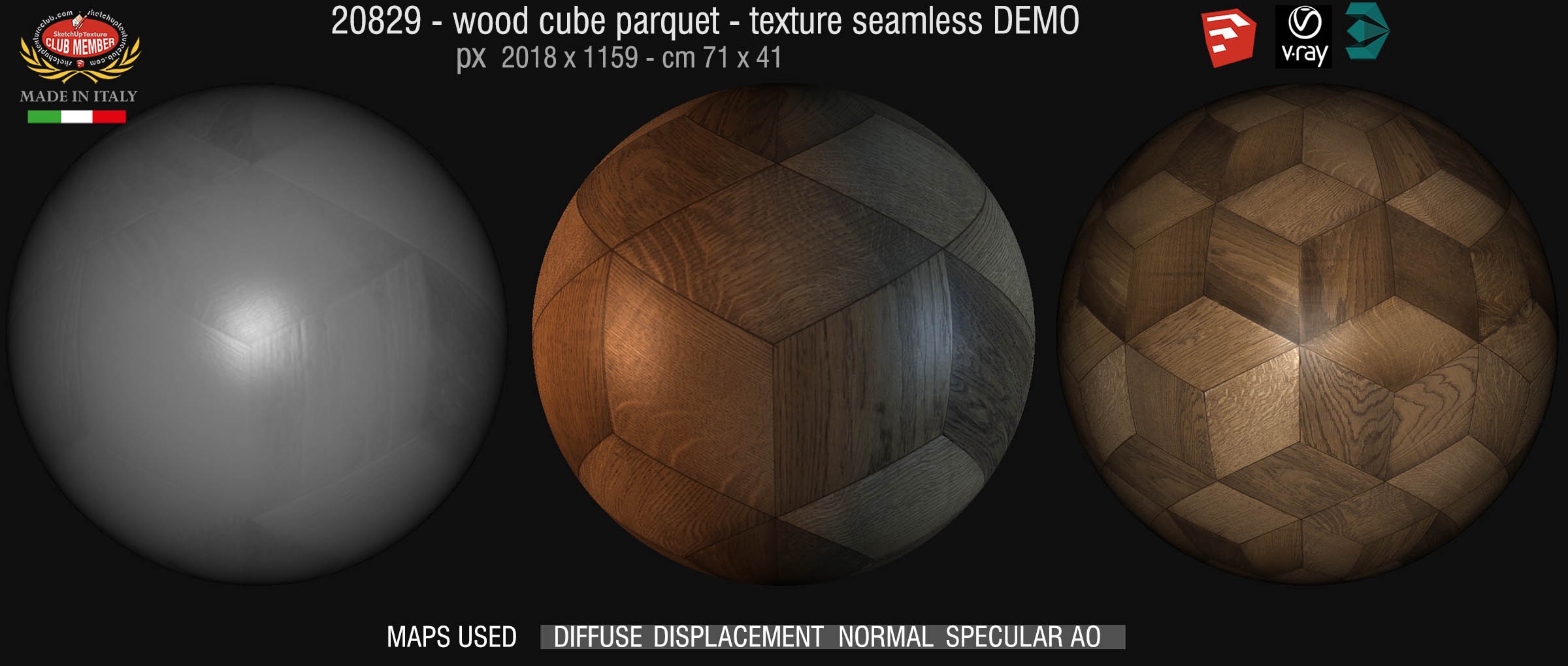 Wood cube parquet texture seamless 20829