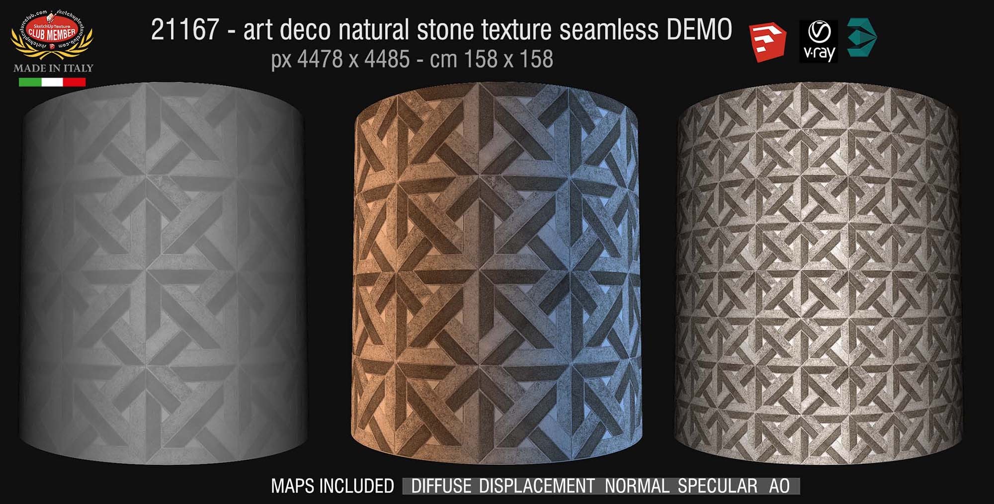 Art deco natural stone texture seamless 21167