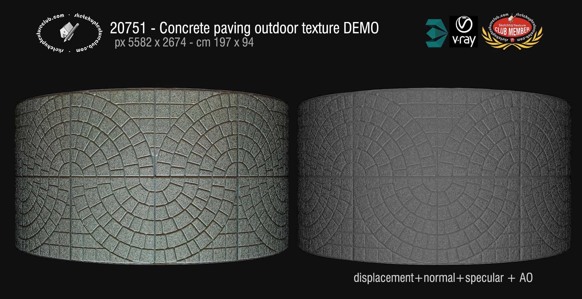 Concrete paving outdoor texture seamless 20751