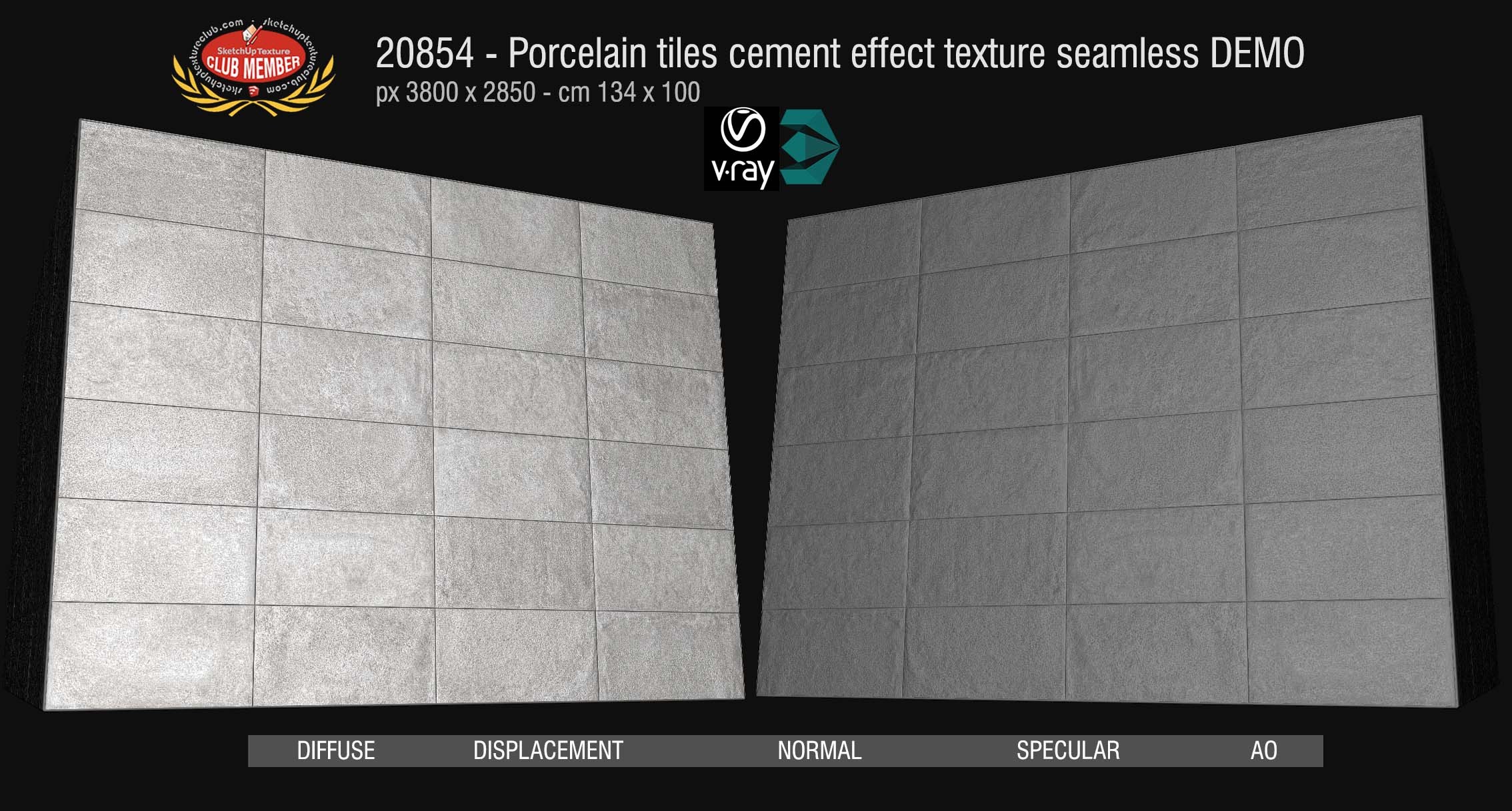 Porcelain tiles cement effect texture seamless 20854