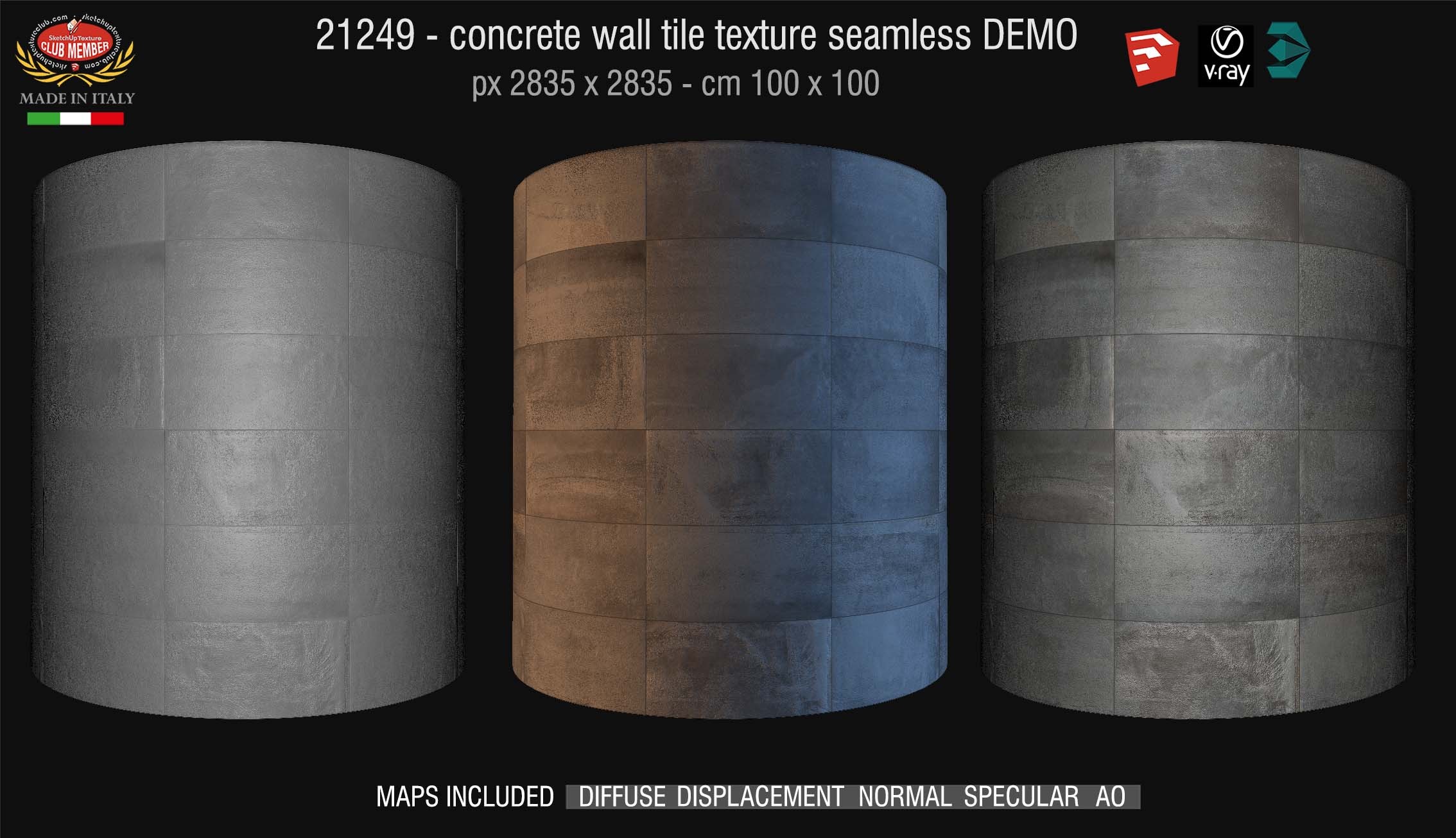 Concrete wall tile texture seamless 21249