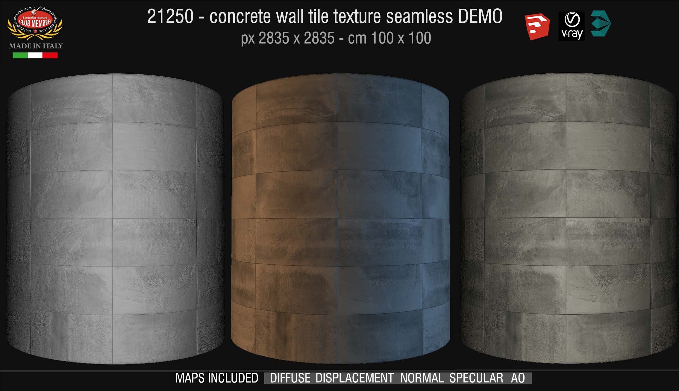 Concrete wall tile texture seamless 21250