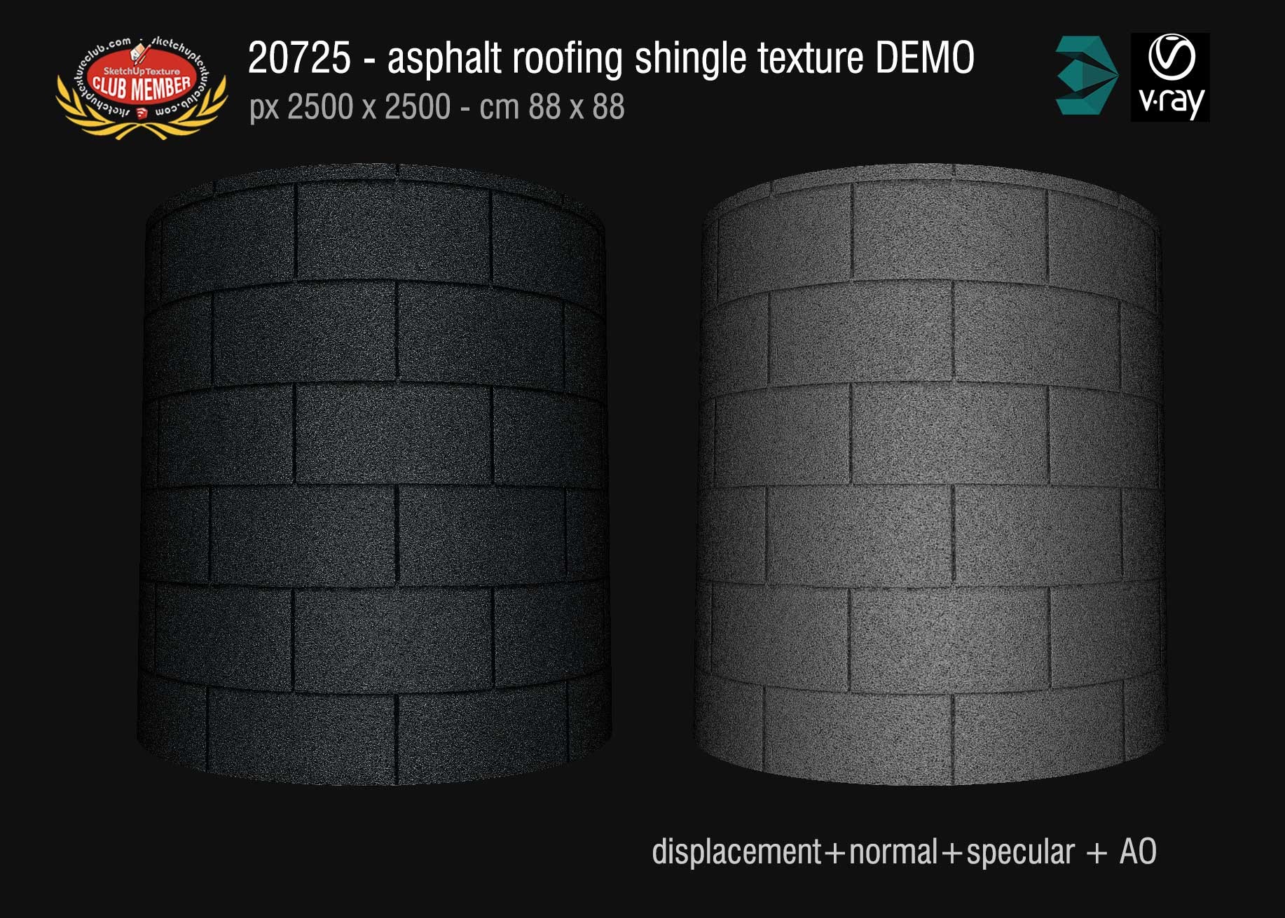 Asphalt roofing shingle texture seamless 20725