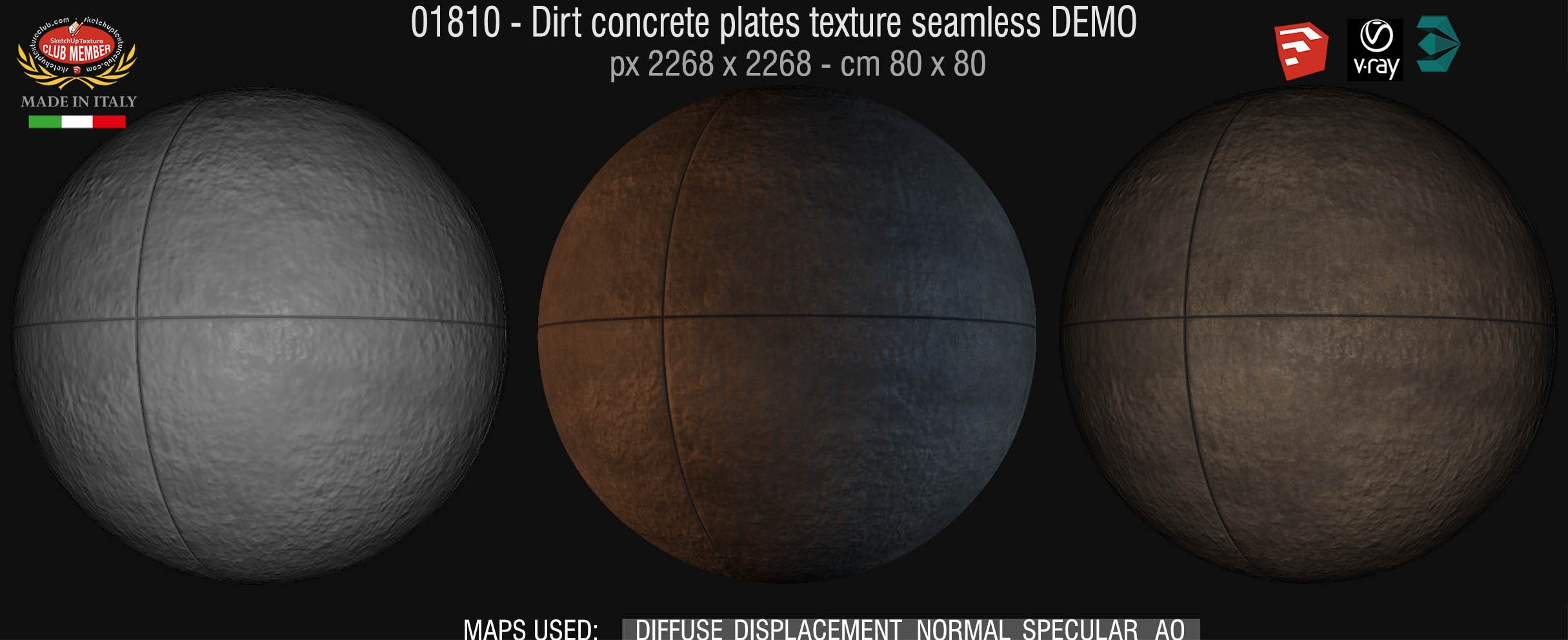 Concrete dirt plates wall texture seamless 01810