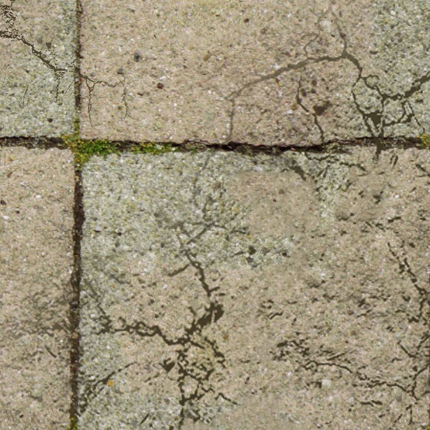 Concrete paving outdoor damaged texture seamless 05482