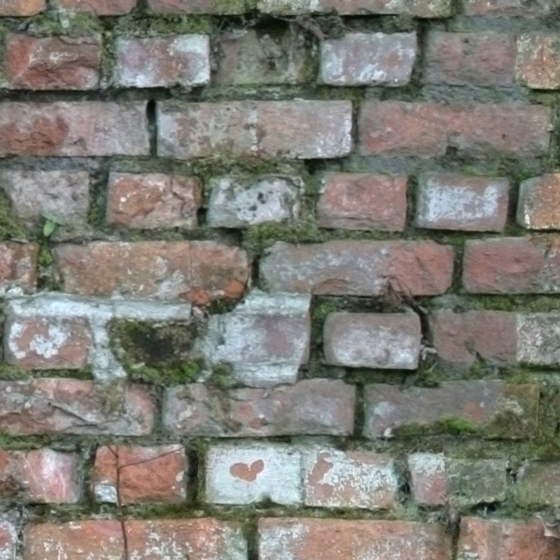 Damaged bricks texture seamless 00114