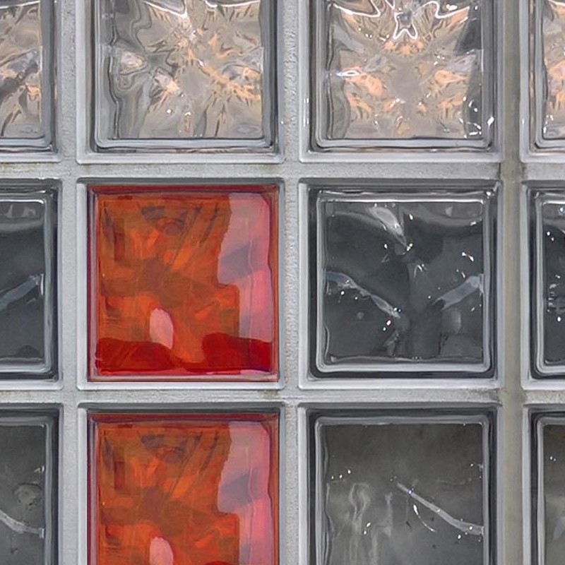 Concrete wall with blocks glass texture seamless 19020